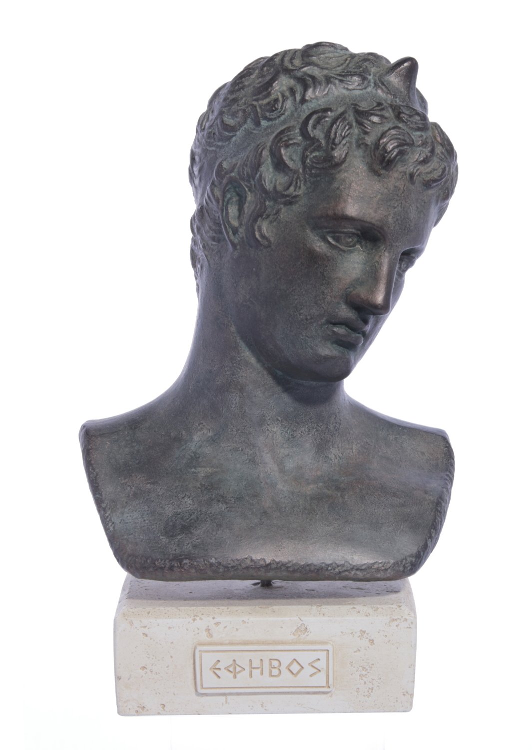 Marathon Efivos (Ephebe) or Marathon boy greek plaster bust statue